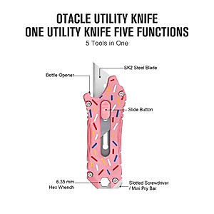 OKNIFE Otacle EDC Retractable Utility Knife (Pink)
