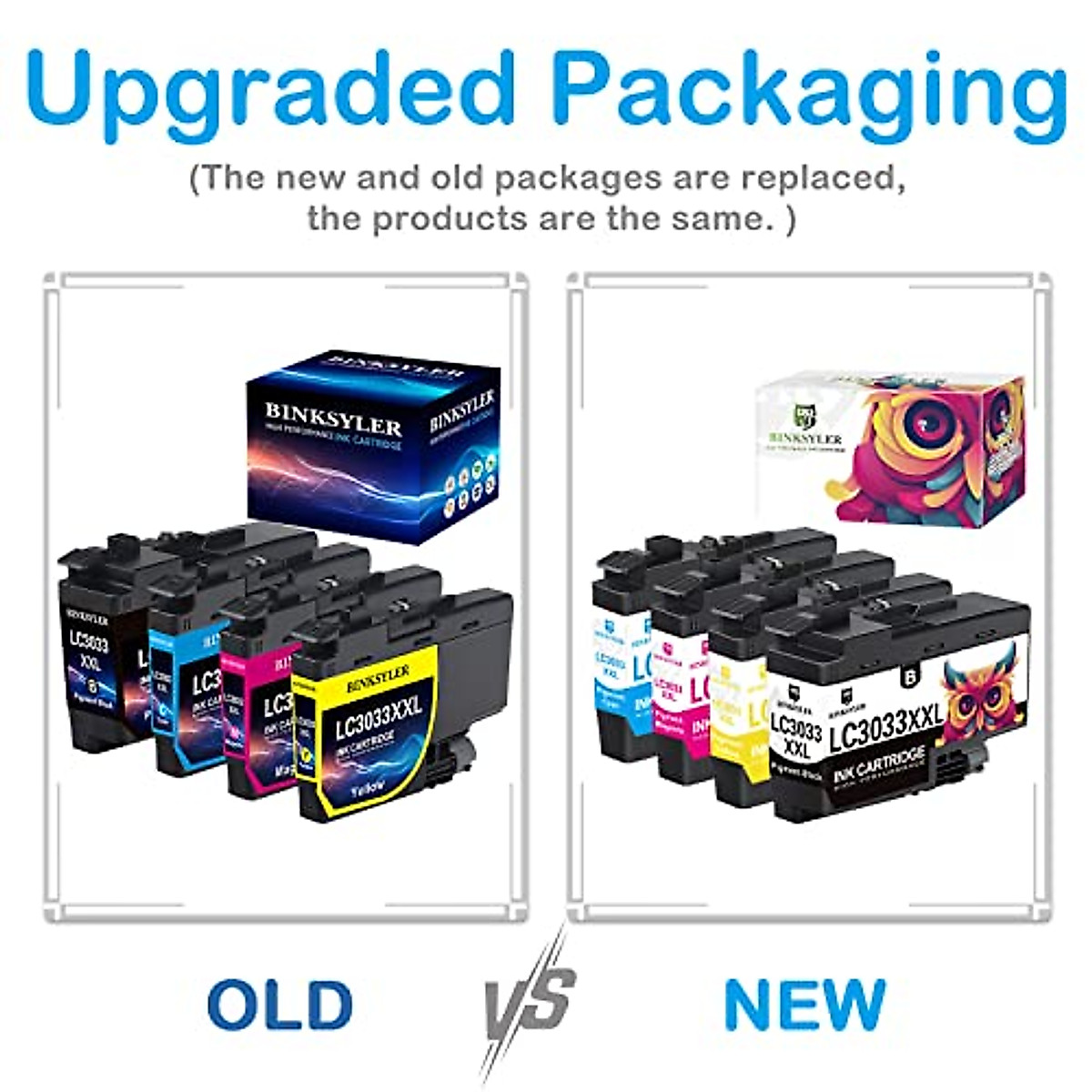 BINKSYLER Upgraded LC3033XXL LC3033 Ink Cartridges Replacement for Brother LC3033 LC3033XXL LC3035 Work for Brother MFC-J995DW MFC-J995DWXL MFC-J815DW MFC-J805DWXL Printer (BK/C/M/Y) 4 Pack