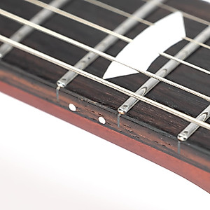 EART EGLP-610 Electric Guitar Solid-Body Electric Guitar,Custom Alnico-II Humbuckers, Satin Sapphire Blue, Satin Gunmetal Black, Satin Honey Tea