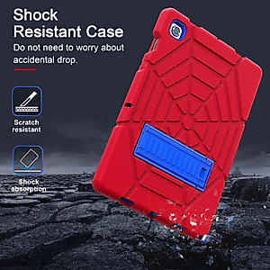 Grifobes Galaxy Tab A8 Case, for Samsung Galaxy Tab A8 Case 10.5 inch 2022 Shockproof Rugged Protective Cover with Stand for 10.5" Tablet SM-X200/X205/X207 for Kids Boys Children (Red+Blue)