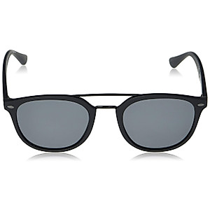Columbia Firecamp Round Sunglasses, Matte Black/Smoke Polarized, 52 mm