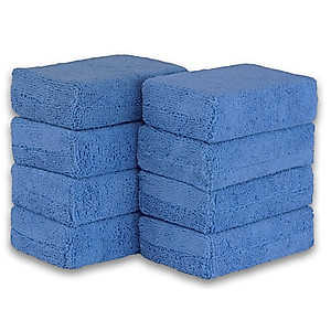 Simple Houseware Microfiber Ultra-Soft Applicator Foam, Blue, 8-Pack