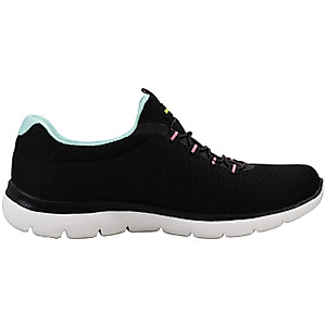 Skechers Sport Women's Summits Sneaker, Black/Multi, 8 W