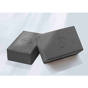 IUGA Yoga Block 2 Pack with Yoga Strap, High Density Yoga Blocks 9”x6”x3”to Improve Strength, Flexibility and Balance, Light Weight and Non-Slip Surface for Yoga, Pilates and Meditation