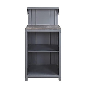 Acme Cargo Metal Reception Desk with 2 Open Compartments in Gunmetal
