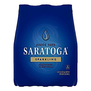 Saratoga Sparkling Spring Water Bottle PET, 16 Oz, 6-Pack