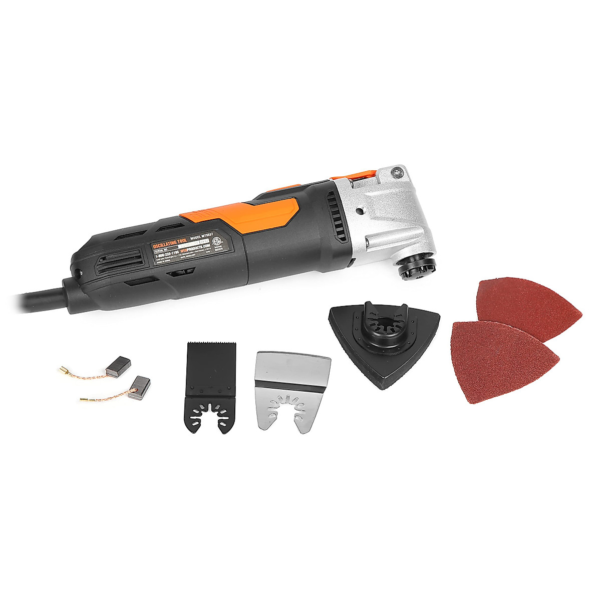 WEN Oscillating Multi-Tool Kit, 3.5A Variable Speed with Accessories and Carrying Case (MT3537)