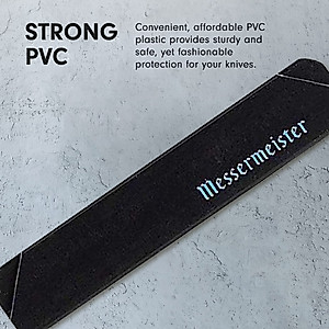Messermeister 4” Parer Edge-Guard, Black - Fashionable & Functional Knife Protector for Paring & Garnishing Blades - 2 Blade Entry Notches - 4.5” x 0.9375”
