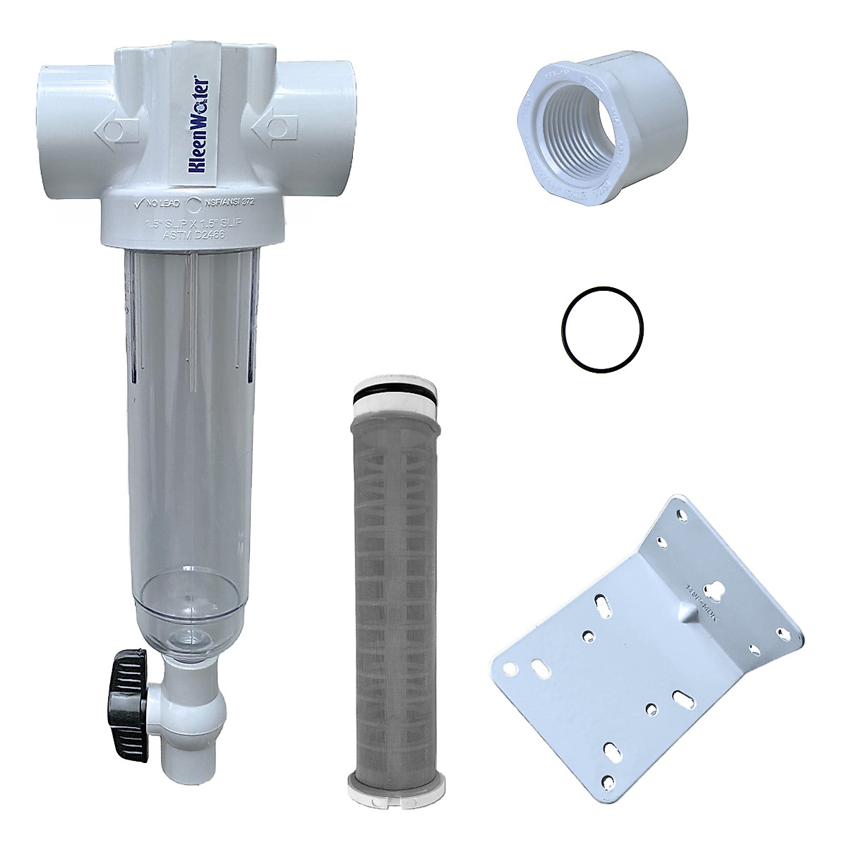 KleenWater 1.5 FNPT, 100GpM, 250Mesh Stainless Steel Filter, Whole House Water Purifier, Compatible with Rusco, Vu-Flow, WaterSource, Boshart, Campbell