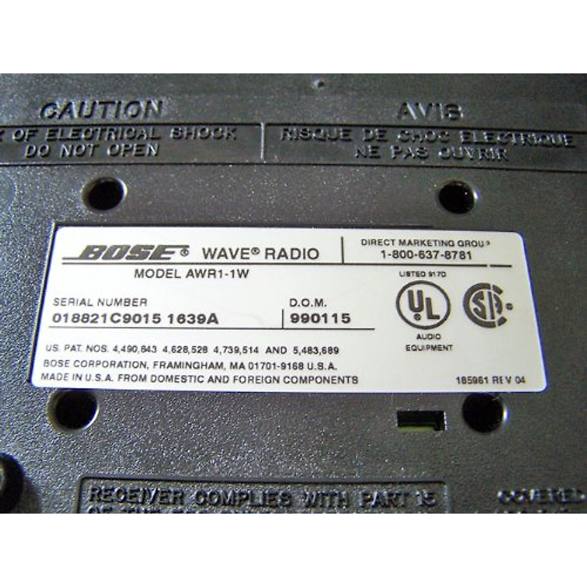 Bose Wave AM/FM Radio Alarm Graphite with included iPod Cable