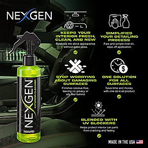 Nexgen Interior Cleaner — All Purpose Cleaner For Car Detailing, Interior Car Cleaner, Car Dashboard Cleaner — Mist On Wipe Off Solution for All Interior Surfaces (16oz)