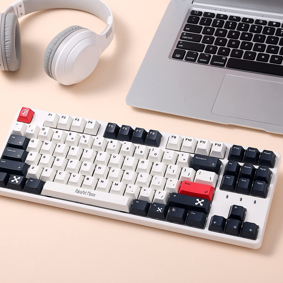 Keyboard Keycaps PolinoArt Moose Custom Keycap Pbt Keycap Set Fit for Cherry Switches Mechanical Keyboard Replacement Gaming Keycaps