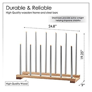 INNOKA 6 Pairs Birch Wood Boot Rack Free Standing Organizer, Easy to Assemble, Wooden & Aluminum Shoes Storage Holder for Tall Knee-High, Hiking, Riding, Rain in Closets & Entryways