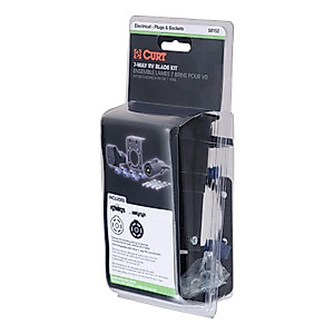 CURT 58152 Vehicle-Side and Trailer-Side 7-Pin RV Blade Wiring Harness Connectors