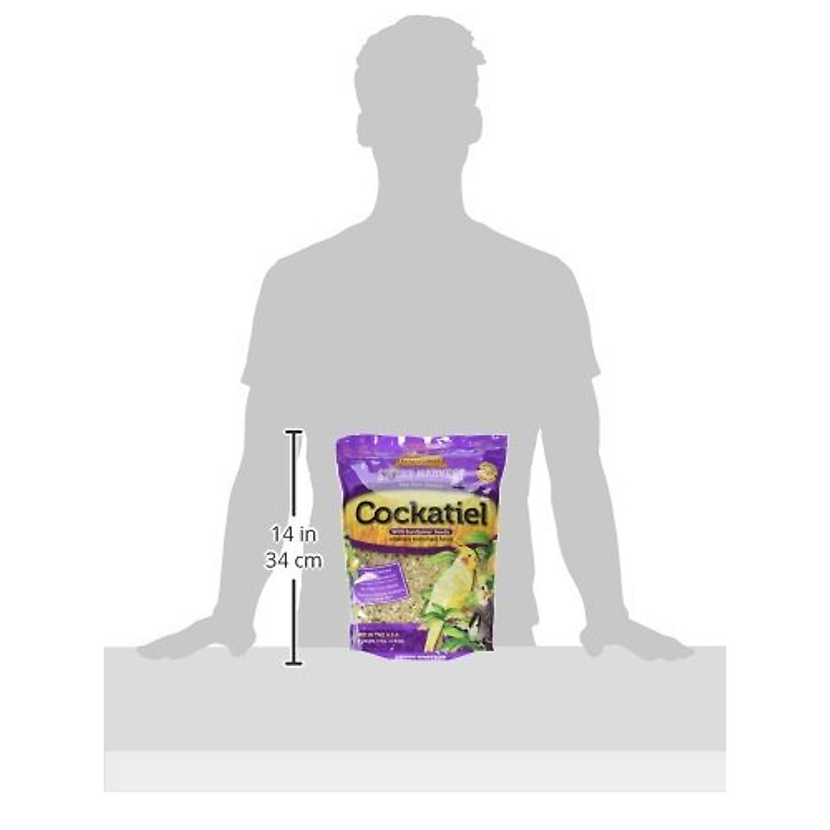 Kaylor of Colorado AS-48654-2 4 lb (Pack of 2) Sweet Harvest Cockatiel with Sunflower Seeds Bird Food