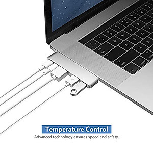 Purgo Mini USB C Hub Adapter Dongle for MacBook Air 2022-2018 and MacBook Pro 13 M2 2022-2016, MacBook Air USB Adapter with 4K HDMI, 100W PD, 40Gbps TB3 5K@60Hz, USB-C and 2 USB 3.0