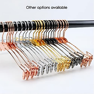 LOVENJOY Clothes Hooks Hangers Rack Metal Alloy Rose Gold for Underwear Bra Pants with Non Slip Clips for Laundry Lingerie Shop Display, 2 Pcs