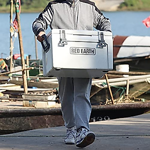 GiNT Ultra-Light 52 Quart Hard Cooler Insulated Portable Ice Chest Box with Basket & Divider, Great for The Beach, Boat, Fishing, Barbecue or Camping