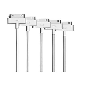 30 Pin Charger Cable Compatible with iPhone 4 4s 3G 3GS, iPad 1st 2nd 3rd Generation, iPod Touch, iPod Nano, iPod Classsic USB Sync & Charging Cord (2-Pack)