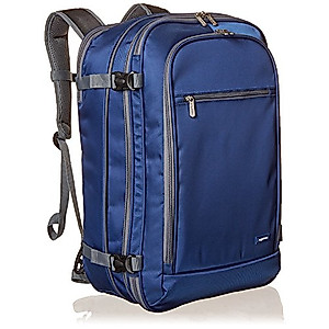 Amazon Basics Carry-On Travel Backpack - Navy Blue