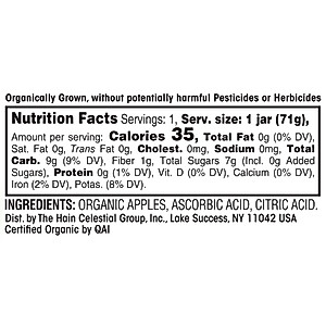 Earth's Best Organic Stage 1 Baby Food, First Apples, 2.5 oz. Jar