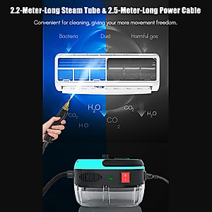 Ailgely 2500W High Temperature Pressurized Steam,Handheld Steam Cleaners for Home Use,Portable Steam Cleaning Machine,10S Fast Heating,with 3 Brush Heads (Blue)