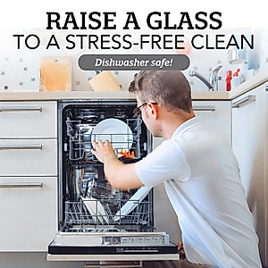 Bormioli Rocco 6-Pack YPSILON Cocktail Glasses set - 8.5 Ounce, Bar Glass, Stemless Martini Glasses for All Alcoholic Beverages like Margarita, Manhattans, Bourbon, Vodka, Gin, Lead-Free Whiskey Glass