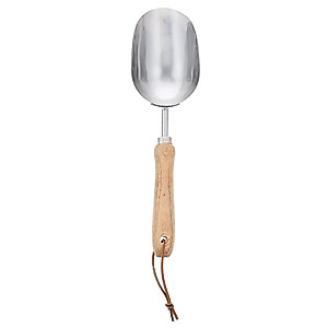 Happyyami Gardening Tools Stainless Steel Scoop Gardening Shovel Feed Scooper Flower Soil Shovel Hand Rake Sand Shovels for Kids Handheld Spades Digging Shovel Child Tsubaki Potted Plant