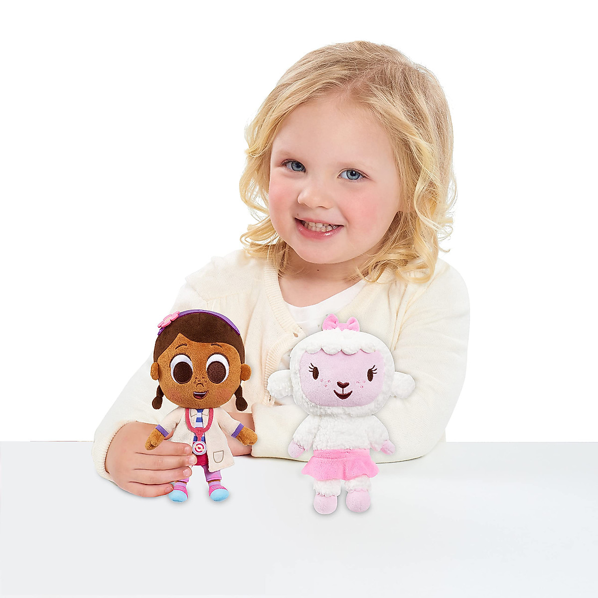 Disney Junior Music Lullabies 9-inch Doc McStuffins & Lambie 2-Piece Plush Set, Kids Toys for Ages 18 Month by Just Play