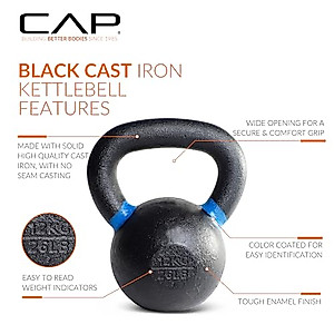 CAP Barbell Cast Iron Competition Kettlebell Weight, 26 Pounds