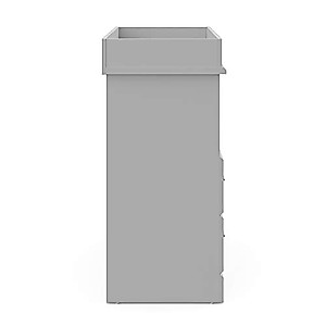 Storkcraft Brookside 2 Drawer Changing Table Dresser (Pebble Gray) – Nursery Dresser Organizer with Changing Table Topper, Chest of Drawers for Bedroom with 2 Drawers, Universal Design