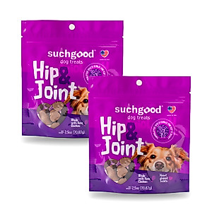 SuchGood Hip and Joint Dog Treats - 70 Count Advanced Joint Support Chews for All Breed Sizes, Premium Glucosamine and Chondroitin for Dogs - (Chicken Flavor, 2 Pack)