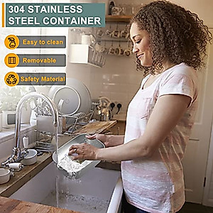 Monteka Electric Lunch Box Food Heater - Leakproof Portable Food Warmer heated lunch box for adults for Car/Home/Truck with 1.5L Removable Stainless Steel Container, 80W, 12V/24V/110V, Green