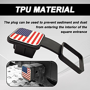 Trailer Hook Dust-Proof Plug, 1.9 Inch Hitch Cover Trailer Hitch Cover,Square Mouth Protection Cover Traction Cover Suitable for Most Cars and Trailers,Car Accessories (red)
