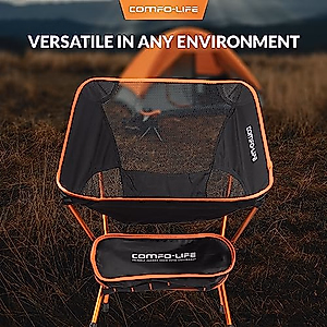 COMFO-LIFE Portable Camping Chair - Backpacking Chair Ultra Lightweight and Durable Lawn Chairs, Camp, and Backpacking Chair - Ideal for Travel and Outdoor Adventures - Ultralight & Compact