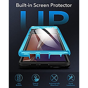 YOUMAKER Kickstand Case for Galaxy Note 9, Full Body with Built-in Screen Protector Heavy Duty Protection Shockproof Rugged Cover for Samsung Galaxy Note 9 6.4 Inch - Blue