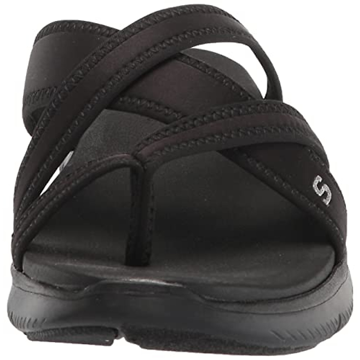 Skechers Women's Sporty Sandal Sport, Black/Black, 8