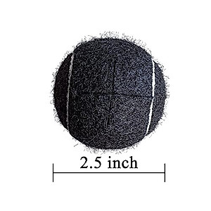 HiBallBall 4 Pack Precut Tennis Balls for Walkers, Tennis Balls for Chairs, Heavy Duty Long Lasting Walker Accessories, Ski Glides & Pads (Black)