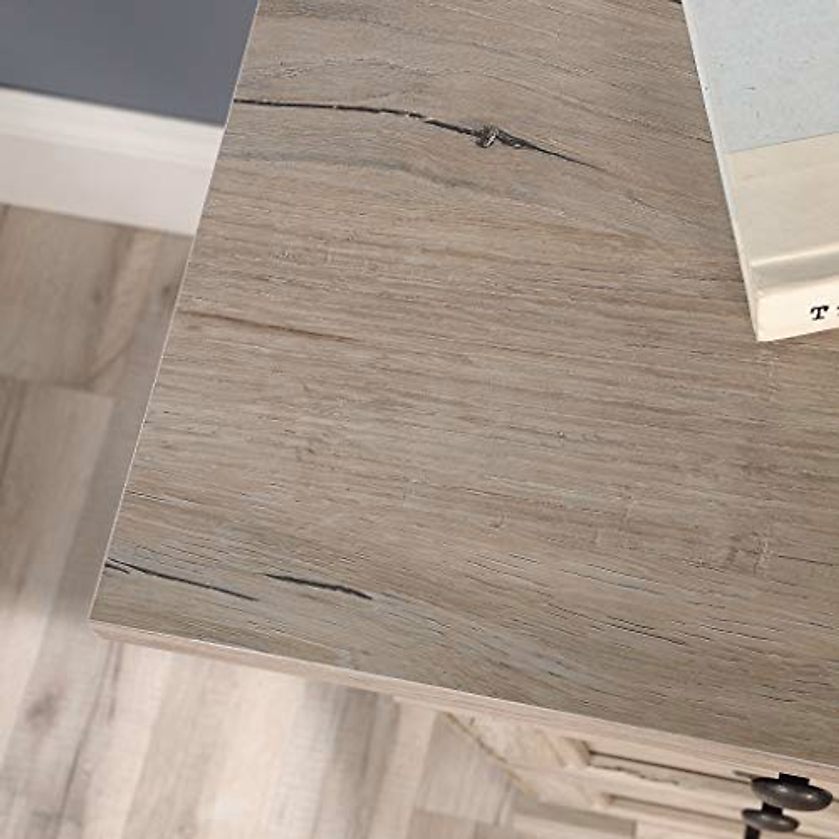 Sauder Palladia Dresser, L: 57.64" x W: 15.51" x H: 33.78", Split Oak Finish