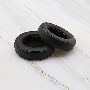 1 Pair Earpads Ear Cushions Protein Leather Memory Foam Replacement Repair Parts Compatible with Corsair Virtuoso RGB Wireless SE Headphones Black