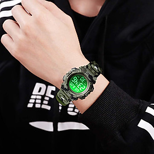 Watch for Boys 4-12 Year Old, Kids Camouflage Digital Sports Waterproof Outdoor Analog Electronic Watches with Alarm Stopwatch, Children Birthday Presents Gifts Toys for Age 4-12 Year Old Boys Girls
