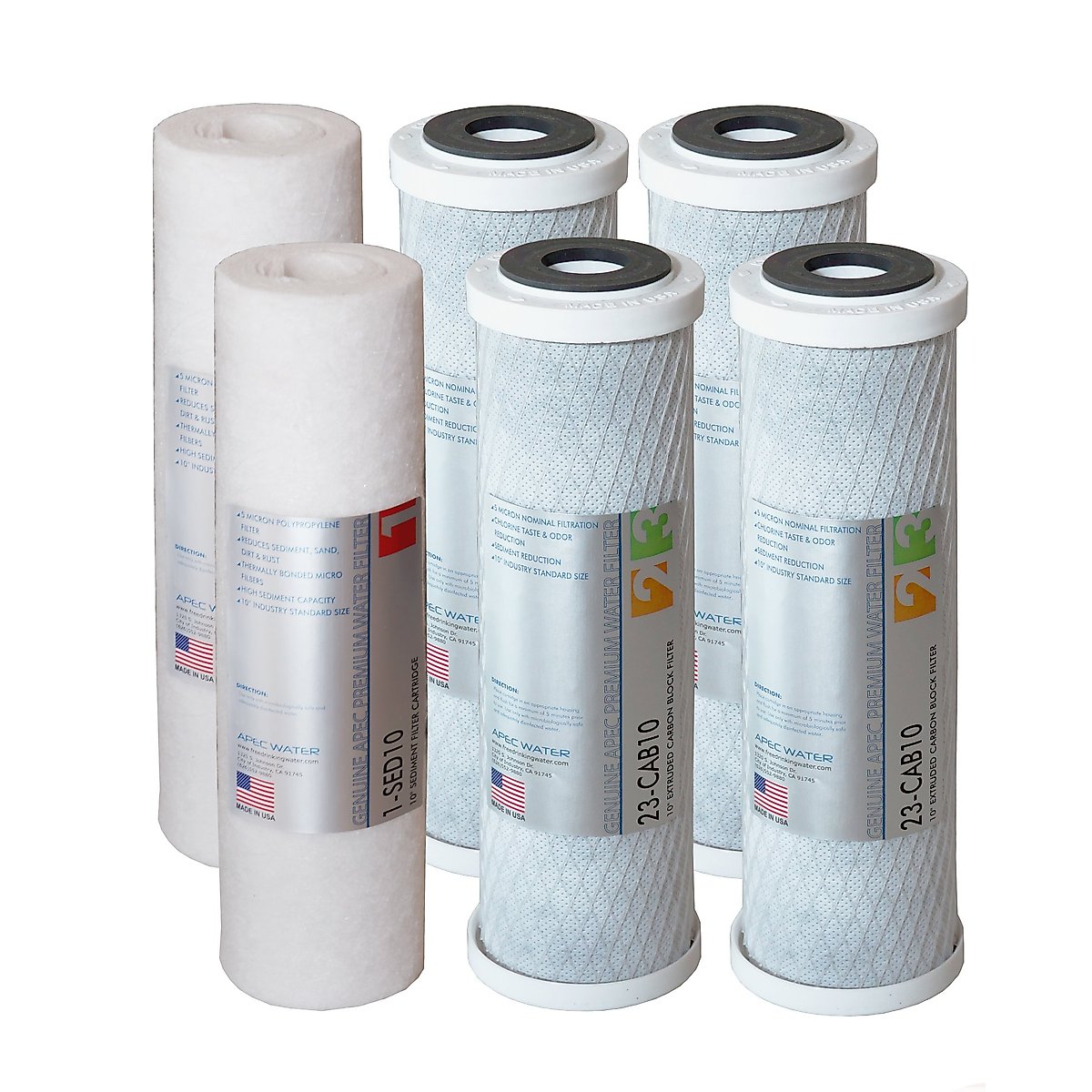 APEC Water Systems Filter Set with Inline Carbon Filter
