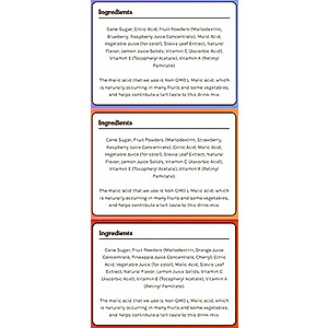 True Lemon Kids Variety, 1 of each Blue Raspberry, Fruit Punch, Pink Lemonade (Pack of 3) with By the Cup Mood Spoons