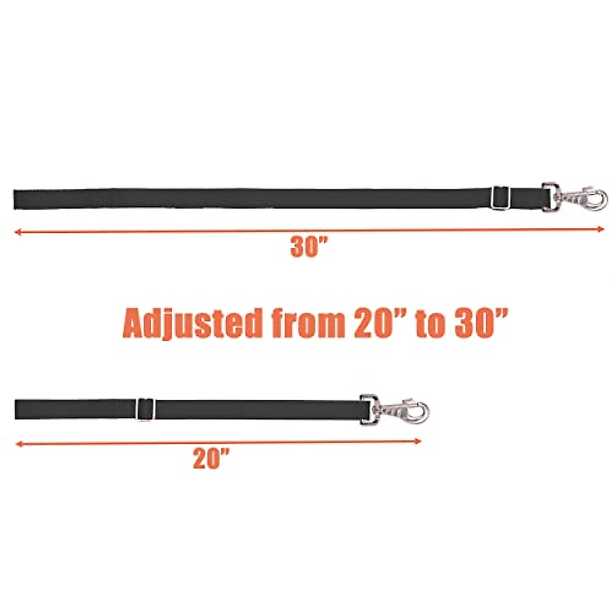 Loaged Adjustable Nylon Bucket Strap （3 Pack）- for Hay Nets, Water Buckets, Hanging Strap,Horse Outdoor Feeders,Heavy Duty Horse Water Feed, 30" (Black)