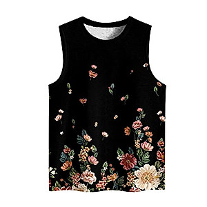 Generic Loose Tank Top for Women Casual Black Tank Top Women Prited Tank Top with Built In Bra for Women Cropped Tank Tops for Women Tank Top Tank Tops for Women Casual Summer Womens Tank Tops Summer