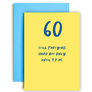 Huxters Birthday Card - 60th Birthday Cards for Men and Women – Funny Old Man Birthday Card – 350gsm Paper Birthday Cards for Mum and Dad - Funny Birthday Card for Friend women - A5…