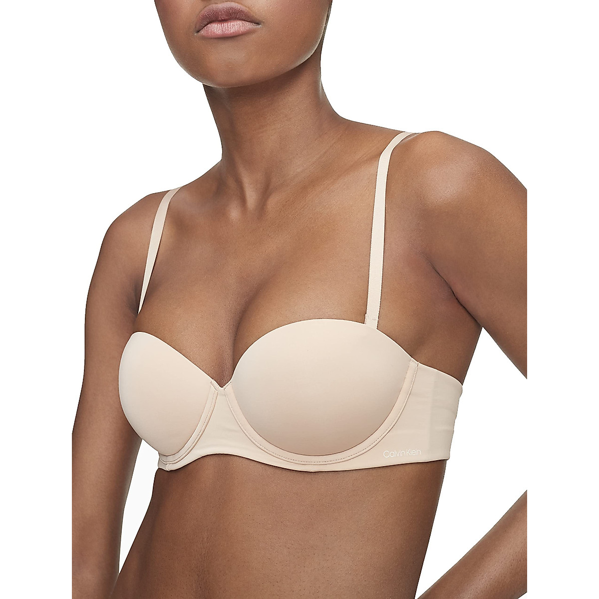 Calvin Klein Women's Perfectly Fit Strapless Convertible Push-Up Bra Bare