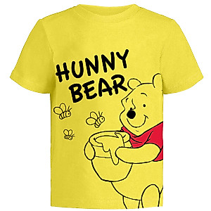Winnie The Pooh, Tigger & Eeyore Graphic T-Shirts (3 Pack) Baby/Toddler to Kid 2T Lb/Or/Y SS