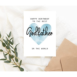 MoltDesigns Happy Birthday To The Best Godfather In The World Card - Godfather Birthday Card - Godfather Card - Father's Day Gift - Happy Birthday Card