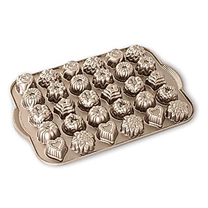Nordic Ware Tea Cakes Cast Aluminum Cakelet, 2.5 Cup Capacity, Toffee